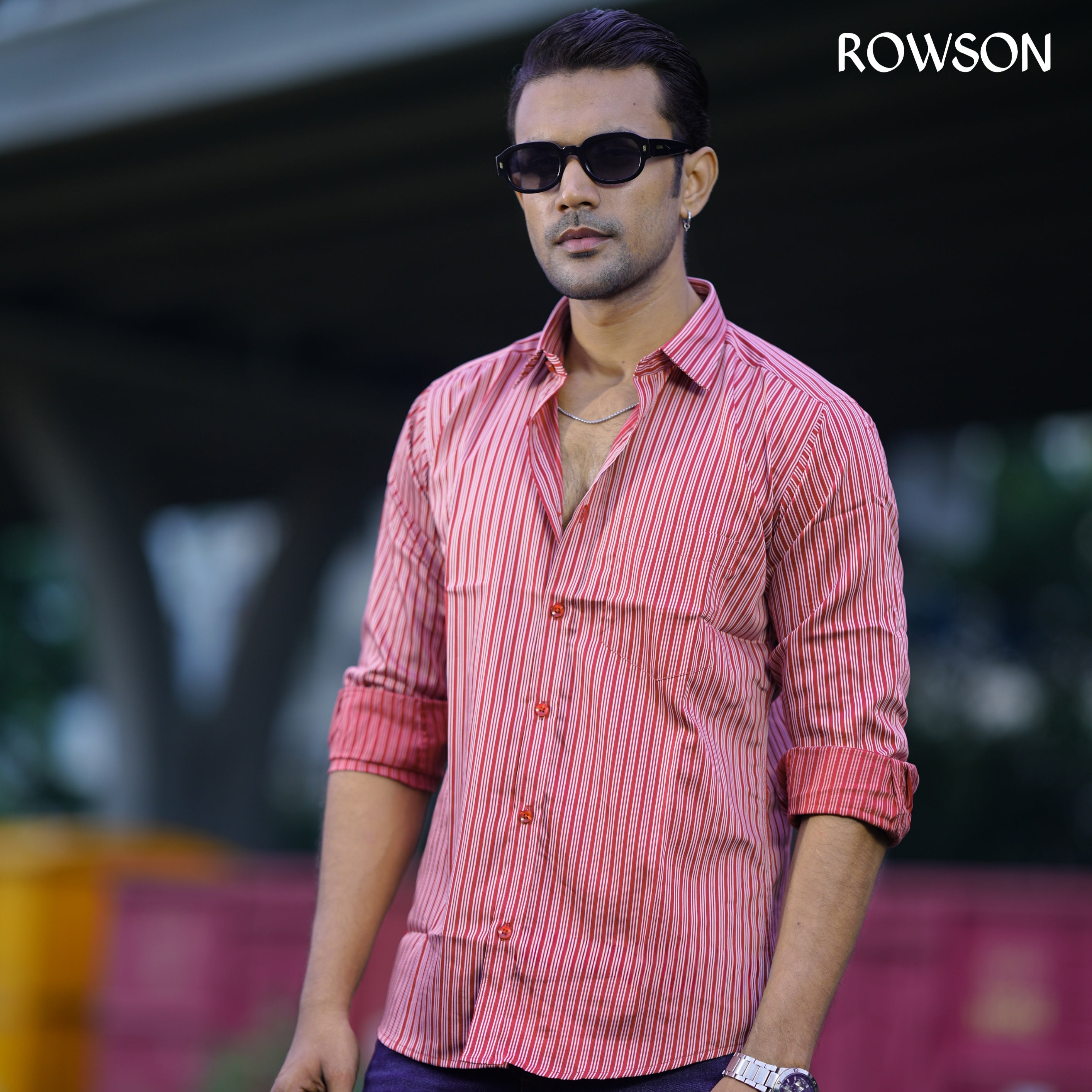 Crimson Stripe Classic Shirt – Rowson